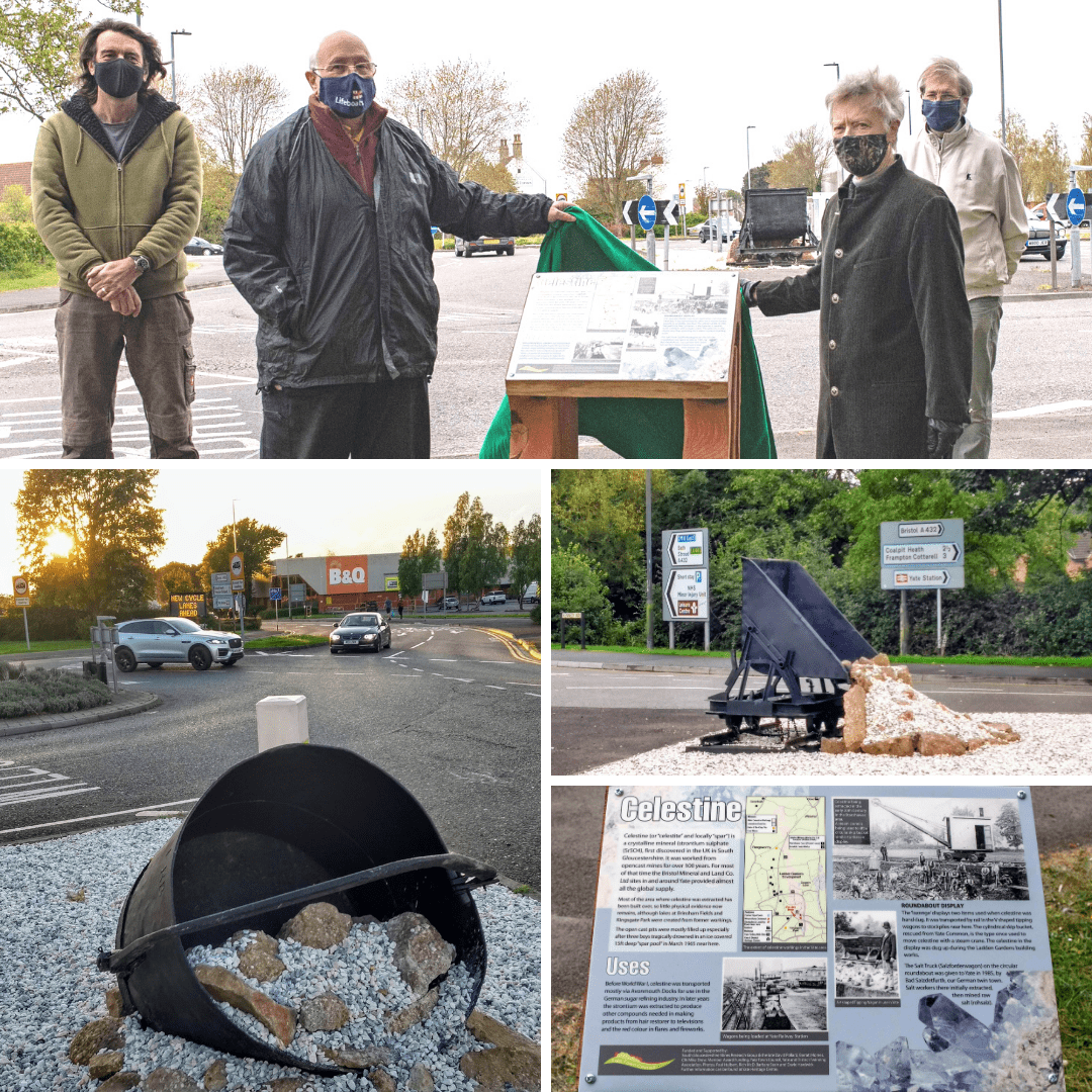 Celestine Display and Interpretation Board on the Lozenge Roundabout in ...