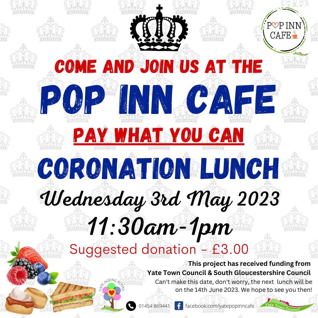 Pop Inn Café PWYC Coronation Lunch - Yate Town Council